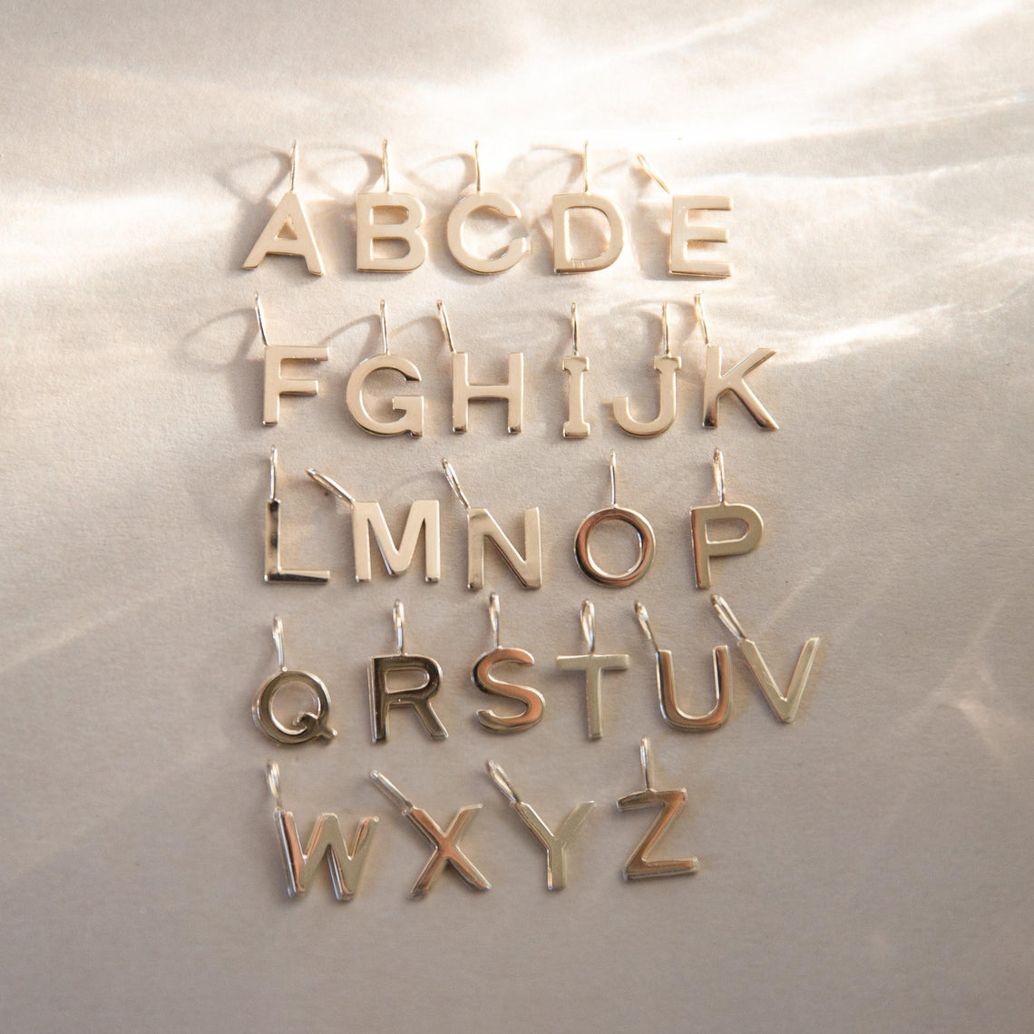 Initial Charms | Diamond & Gold Letter Charms | Melanie Auld